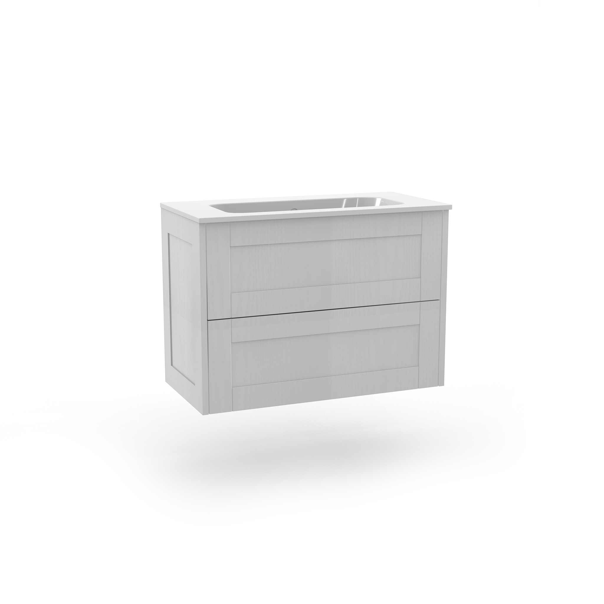 800 Vanity Unit Wall Hung Two Drawer