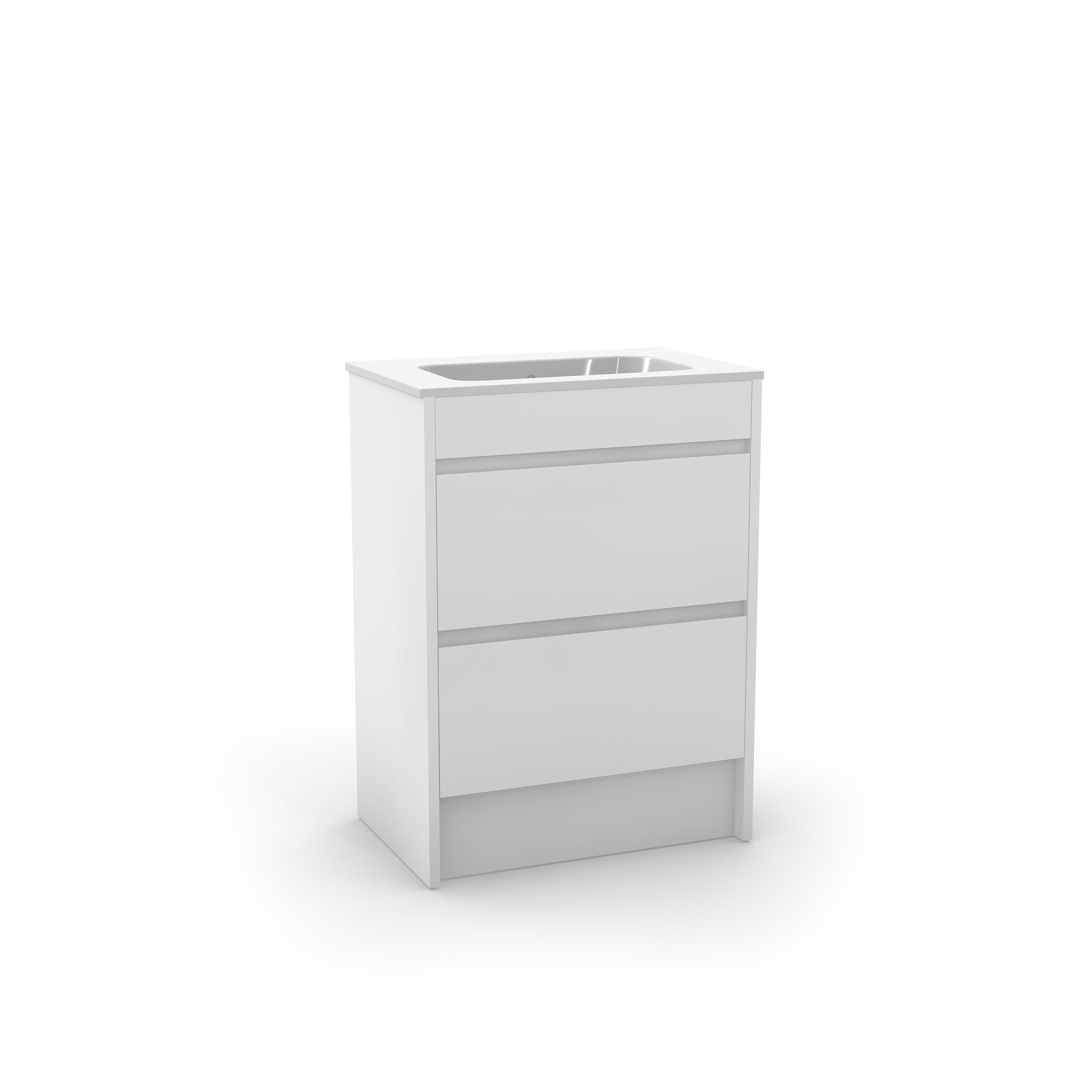 600 Vanity Unit Floor Standing Two Drawer