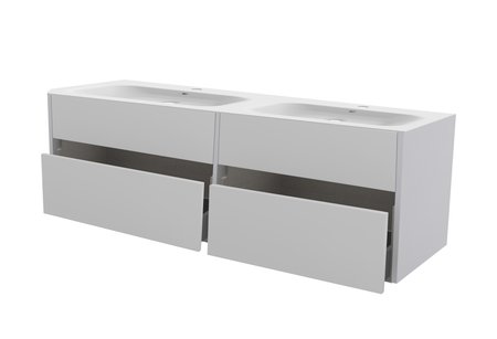Bowland: 1200 Vanity Unit Wall Hung Two Drawer | Calypso Bathroom Furniture