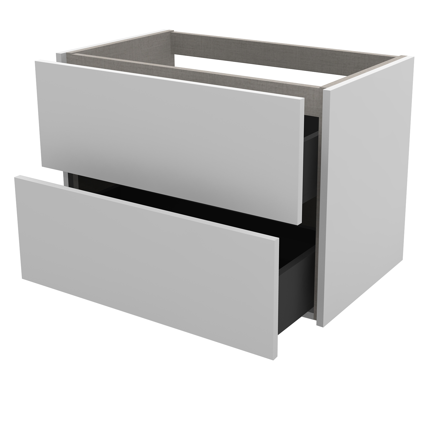 800 Vanity Unit Wall Hung Two Drawer Deep