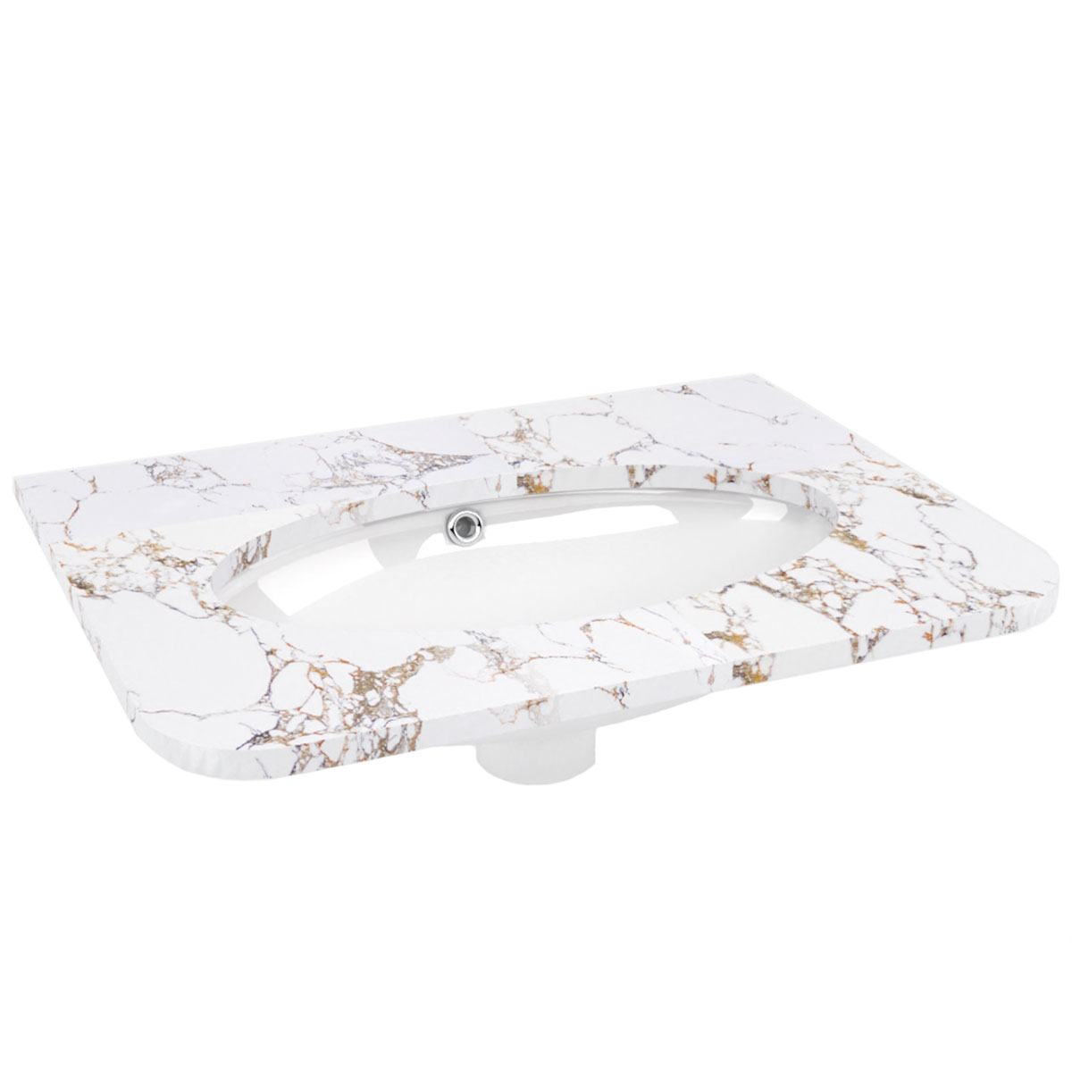 Petra: Solid Surface Worktop with Undermount Basin 985 - Gold Calacatta ...