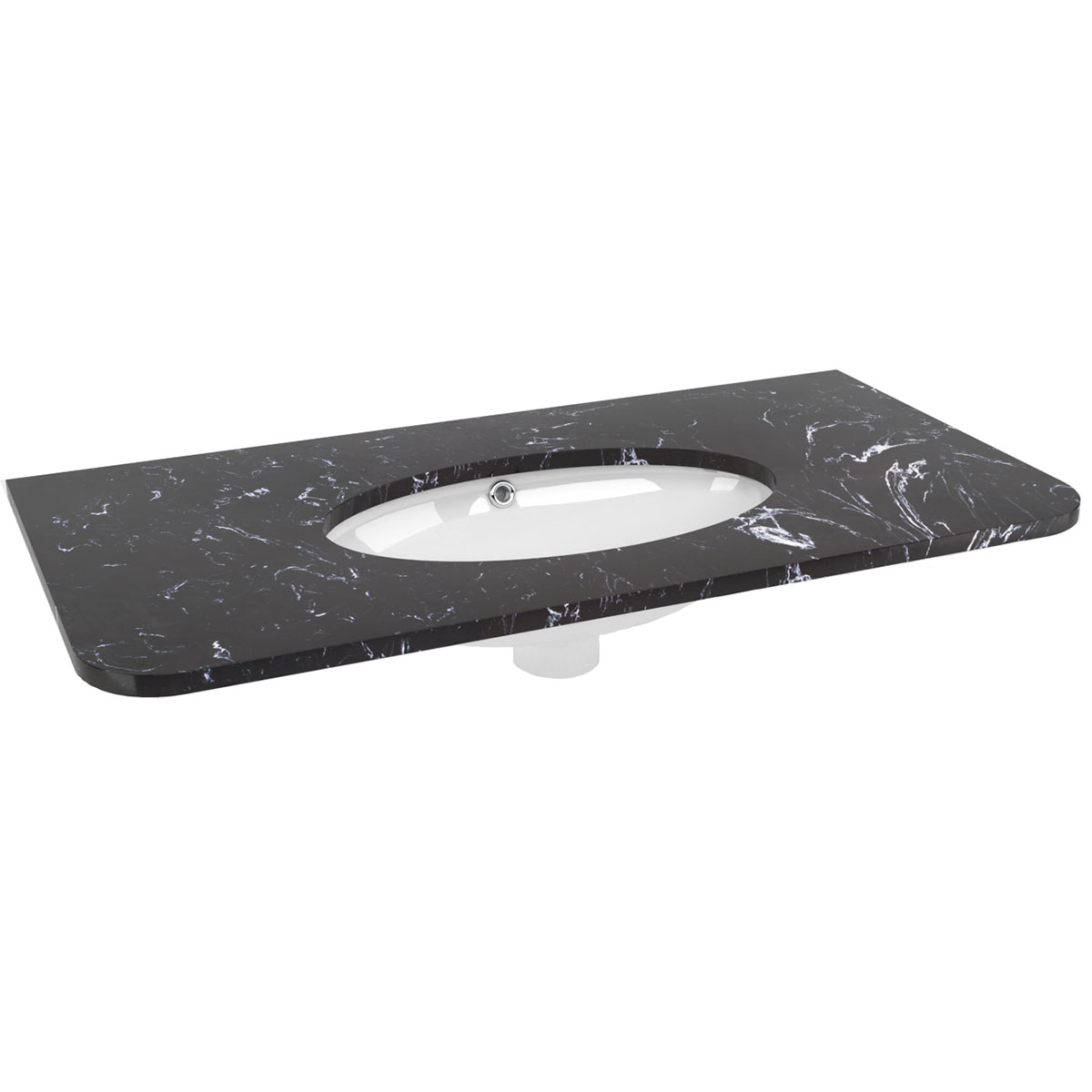 Petra: Solid Surface Worktop with Undermount Basin 985 - Gold Calacatta ...